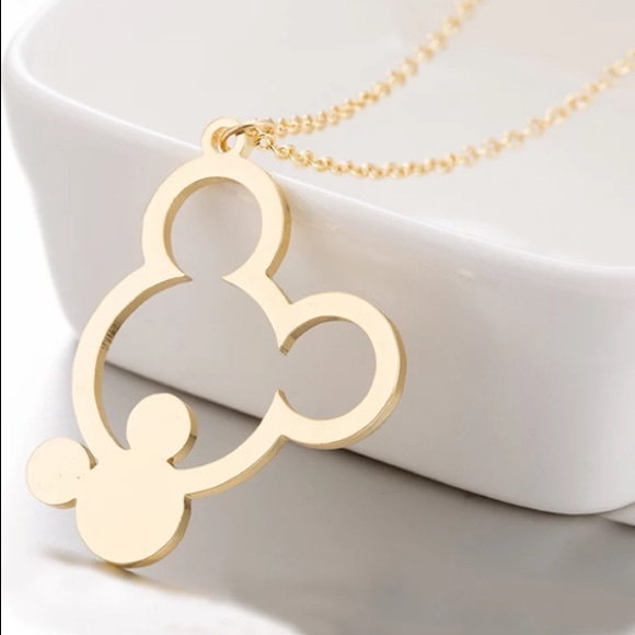 Disney | Jewelry | Mickey Mouse Gold Colored Disney Necklace | Poshmark